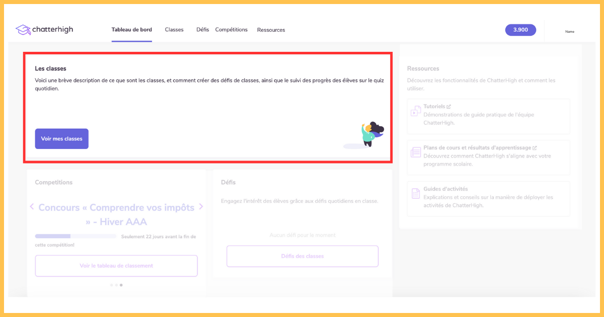 Guide de votre tableau de bord enseignant sur ChatterHigh
